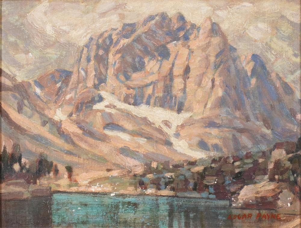 Edgar Alwin Payne | Distant glaciers and high country huts | MutualArt