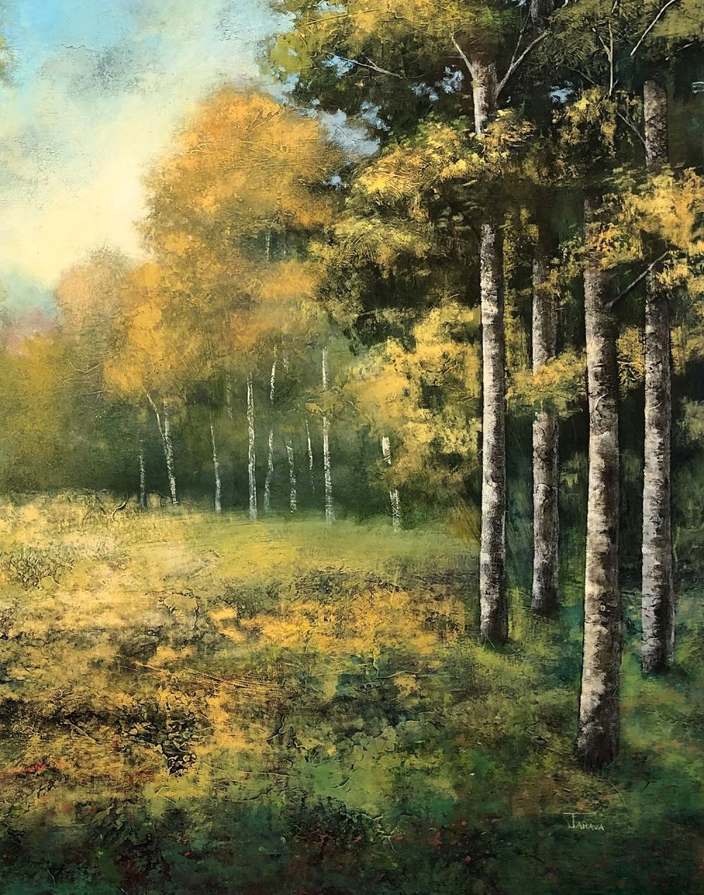 Jason Jarava | Huge Jason Jarava Acrylic Painting Pavillion 50 x 50 ...