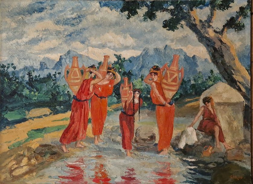 Paul Cirou | Kabyle women at the well | MutualArt