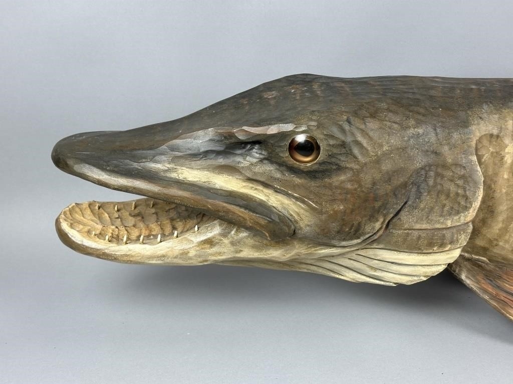 Mike Borrett | Hand Carved Musky | MutualArt