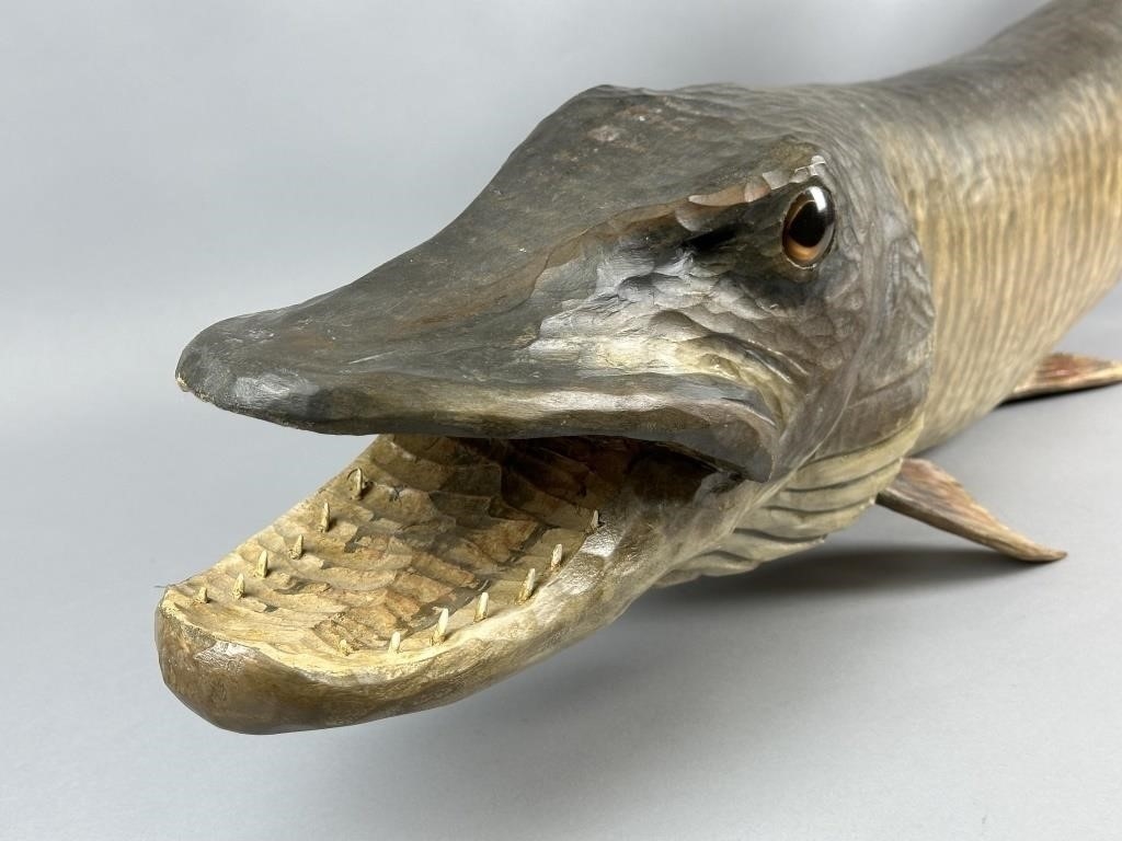 Mike Borrett | Hand Carved Musky | MutualArt