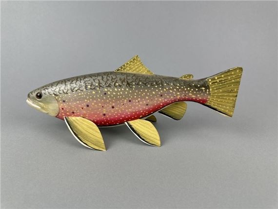 Gerald Finch | Gerald Finch Hand Carved Brook Trout | MutualArt