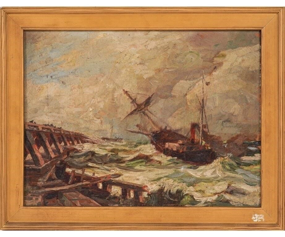 Edgar Alwin Payne | Distant glaciers and high country huts | MutualArt