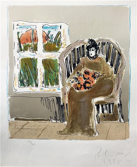 Peter Max | Peter Max - Woman Seated (1978) | MutualArt