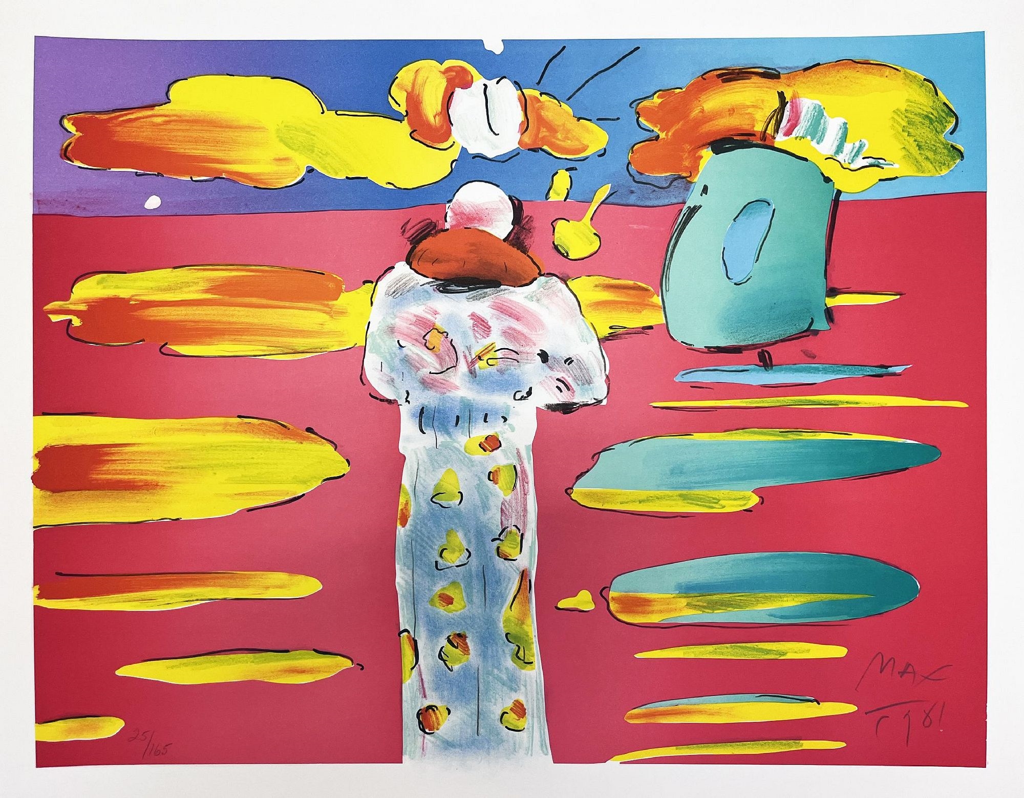 Peter Max | Peter Max - Monk at the Red Sea (1981) | MutualArt