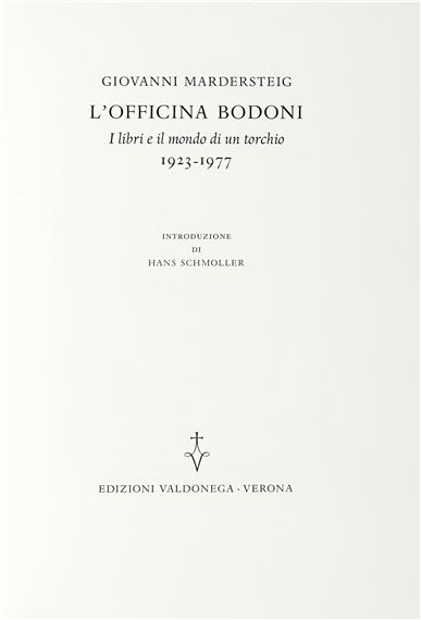 Giovanni | L'Officina Bodoni. I libri e il mondo di un torchio, 1923-1977 | MutualArt