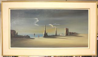 John Stancin | Surrealist Harbour Scene | MutualArt