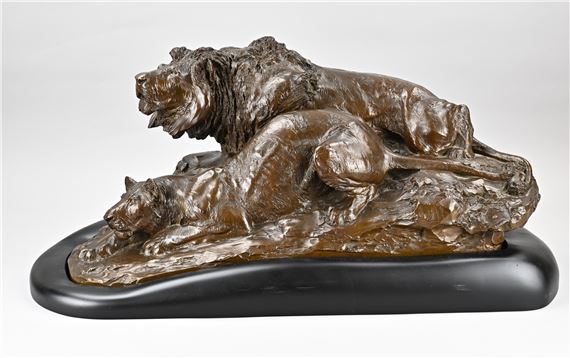Josef Franz Pallenberg | Zeldzaam grote bronzen figurengroep door ...