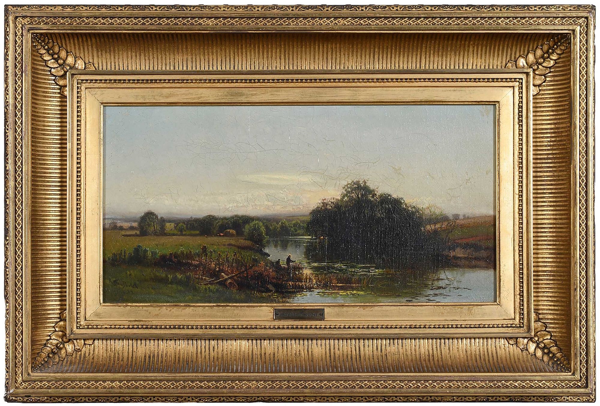 Arthur Parton | Fisherman on the Banks of a Stream | MutualArt
