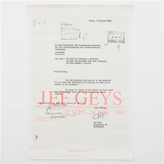 Jef Geys | Poster Middelheim Museum | MutualArt
