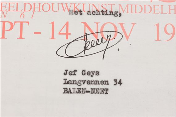 Jef Geys | Poster Middelheim Museum | MutualArt