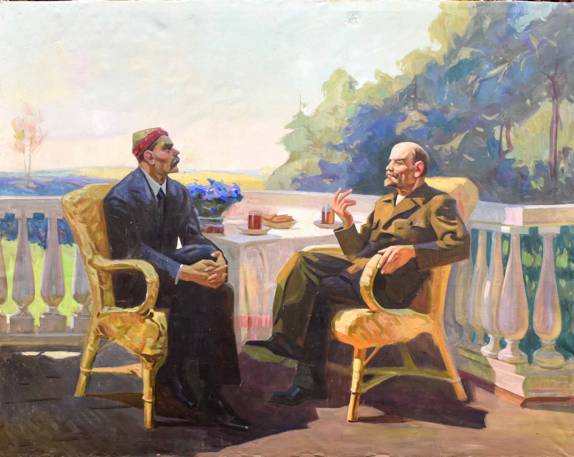 Vasilij Efanov | Maxim Gorki and Vladimir Lenin at Gorki (1970s) | MutualArt