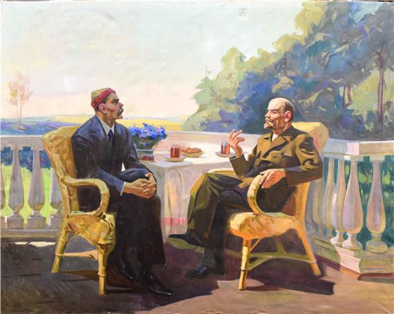 Vasilij Efanov | Maxim Gorki and Vladimir Lenin at Gorki (1970s ...