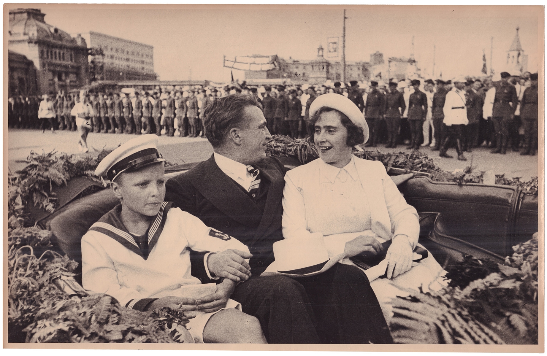 Georgy Petrusov | Pilot Valery Chkalov with his wife and son after the ...