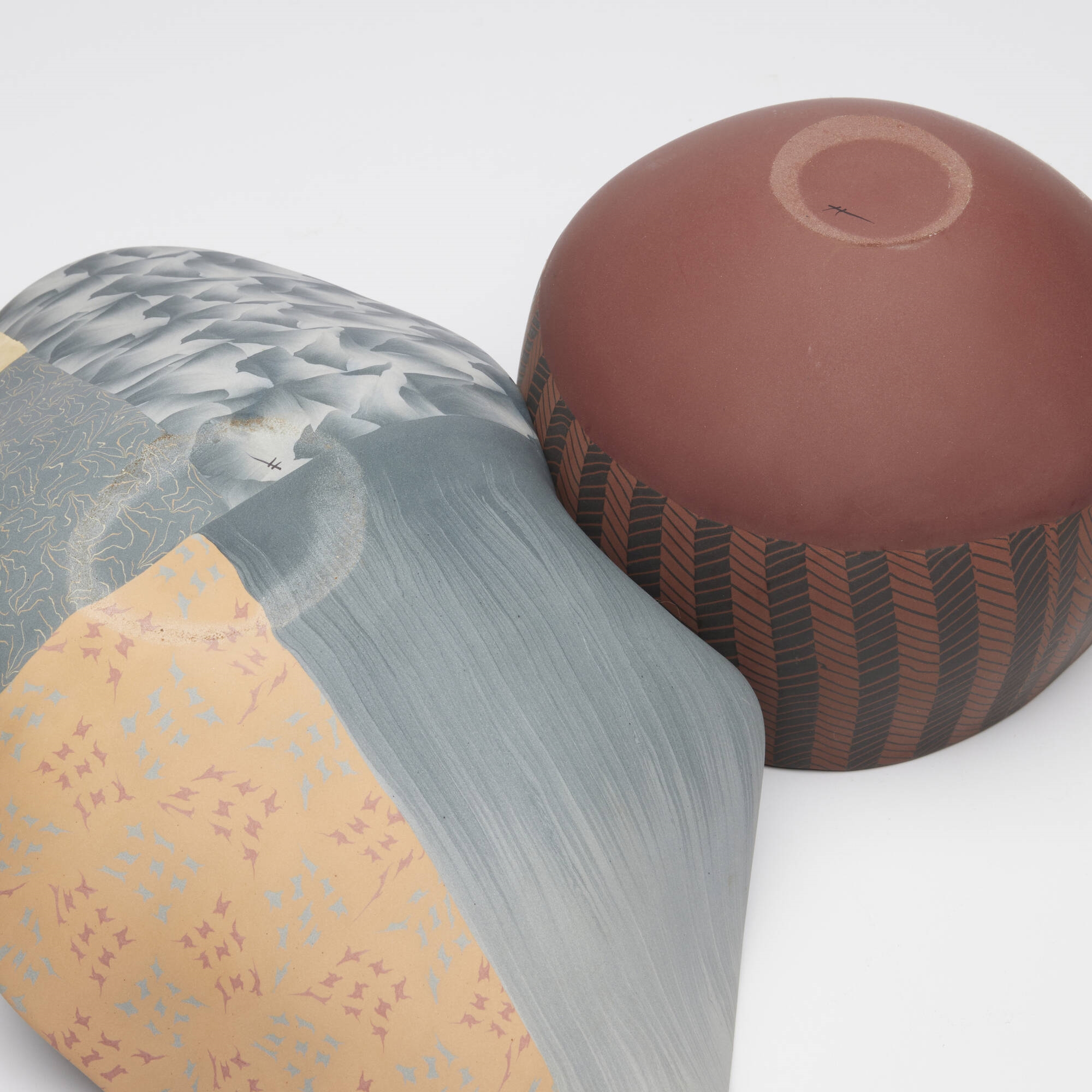 Thomas Hoadley | Nerikomi vessels, set of two | MutualArt