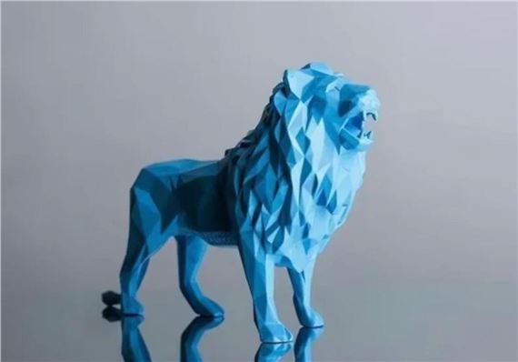 Richard Orlinski | LION SPIRIT BLUE | MutualArt