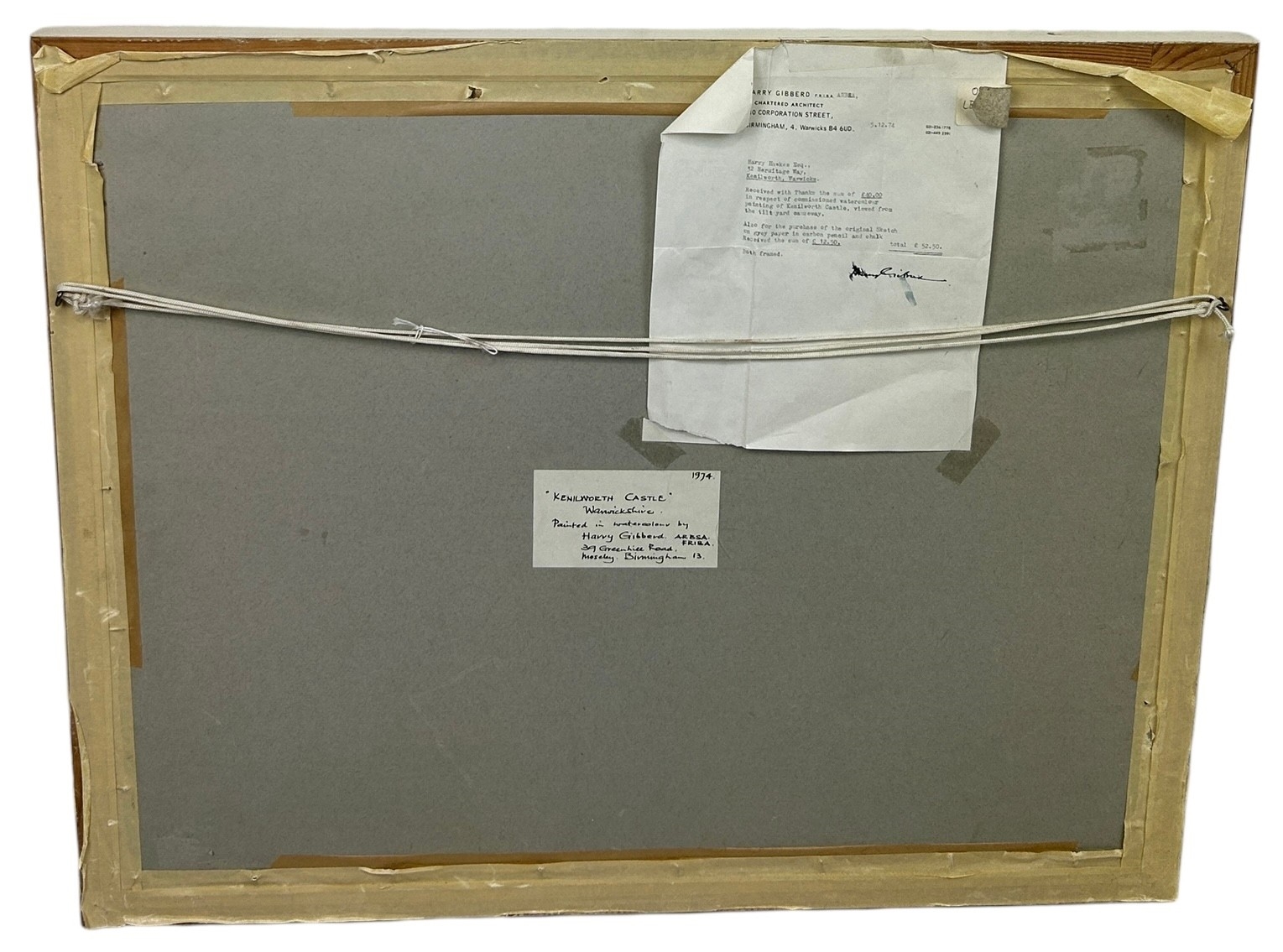 Harry Gibberd | : A WATERCOLOUR PAINTING ON PAPER DEPICTING KENILWORTH ...