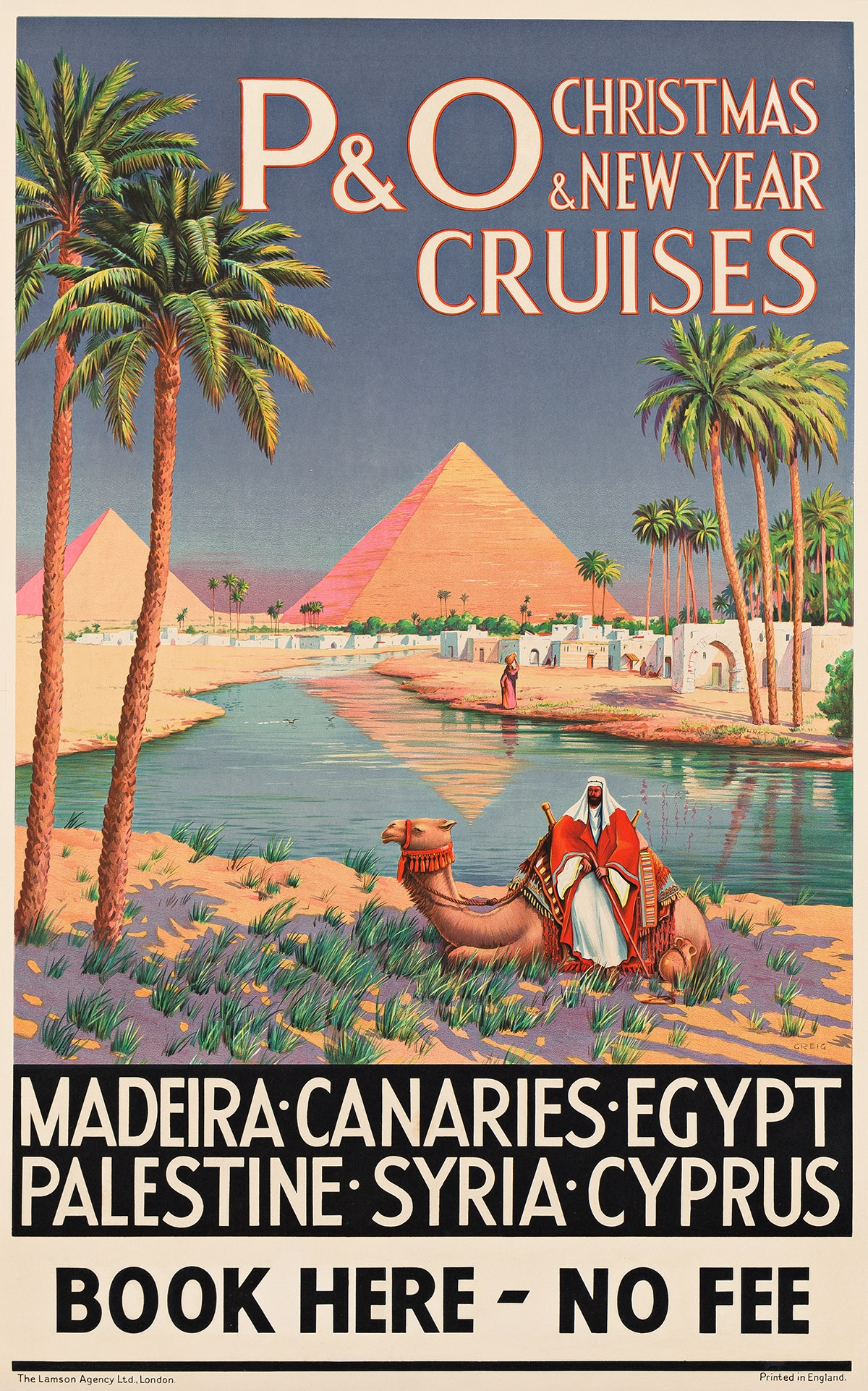 James Greig | P&O CHRISTMAS & NEW YEAR CRUISES. Circa 1925 | MutualArt