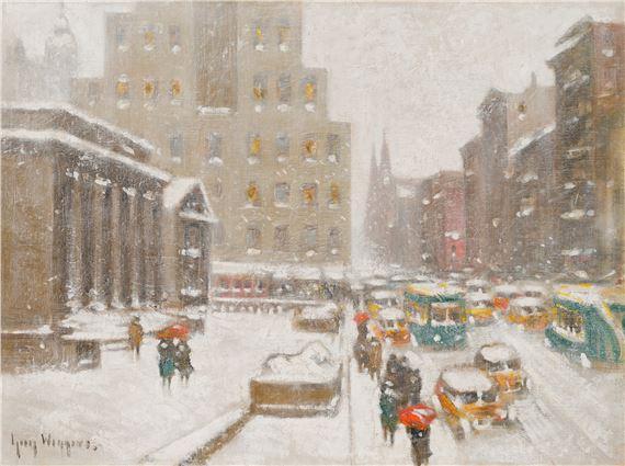 Guy Carleton Wiggins | Fifth Avenue Storm | MutualArt