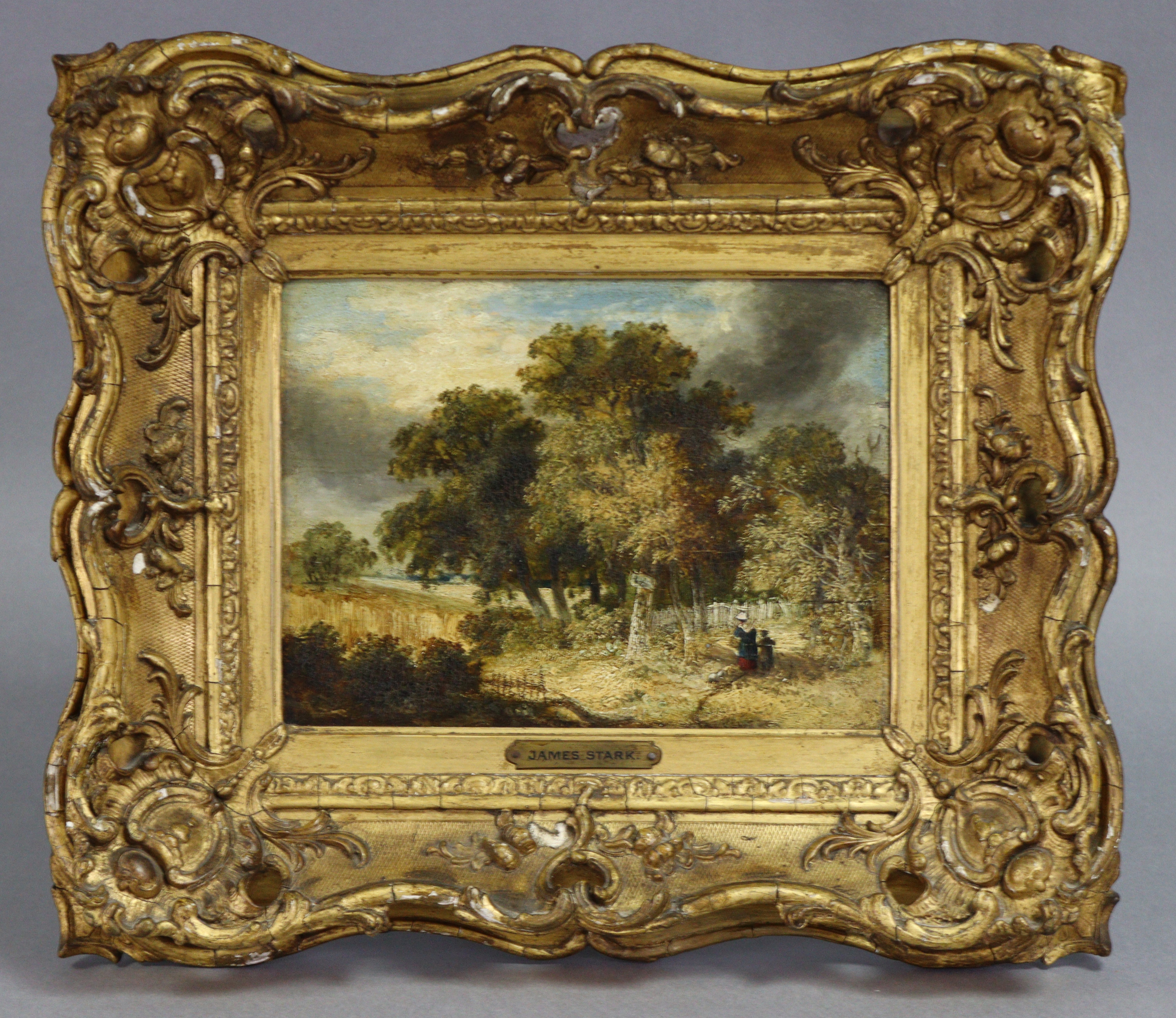James Stark | Figures on a path in a wooded landscape | MutualArt