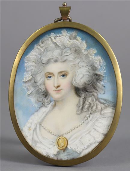Richard Cosway | attributed to. A portrait miniature of Mrs Maria ...