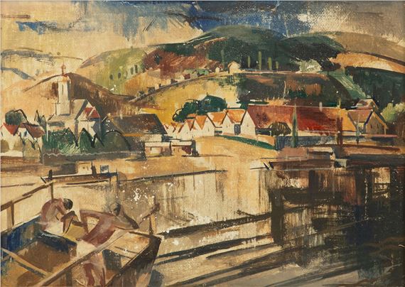 Zoltan Sepeshy | Village on the Danube (Circa 1960) | MutualArt