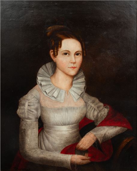 Ammi Phillips | Portrait of Letitia Sloane (20) | MutualArt