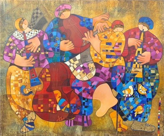 Dorit Levi | Dorit Levi- Original Painting on CanvasÂ Orchestra | MutualArt