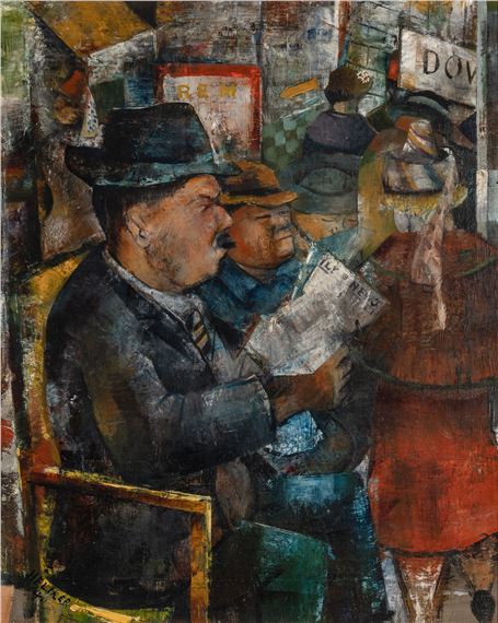 John Heliker | Waiting for the Bus, | MutualArt