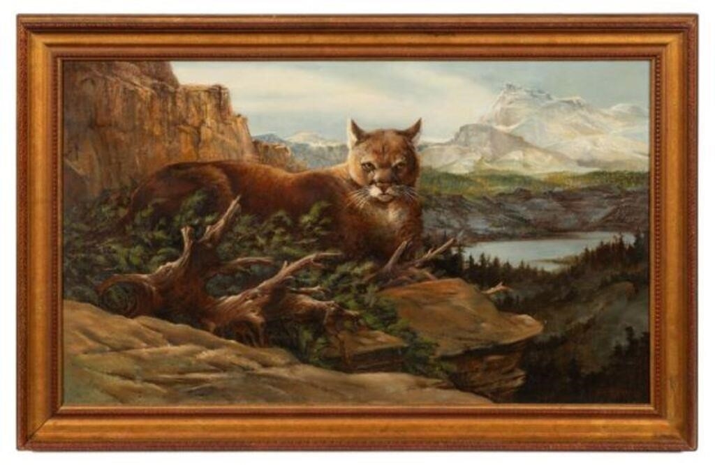 Fred Sweney | Oil Painting of a Cougar by Fred Sweney | MutualArt