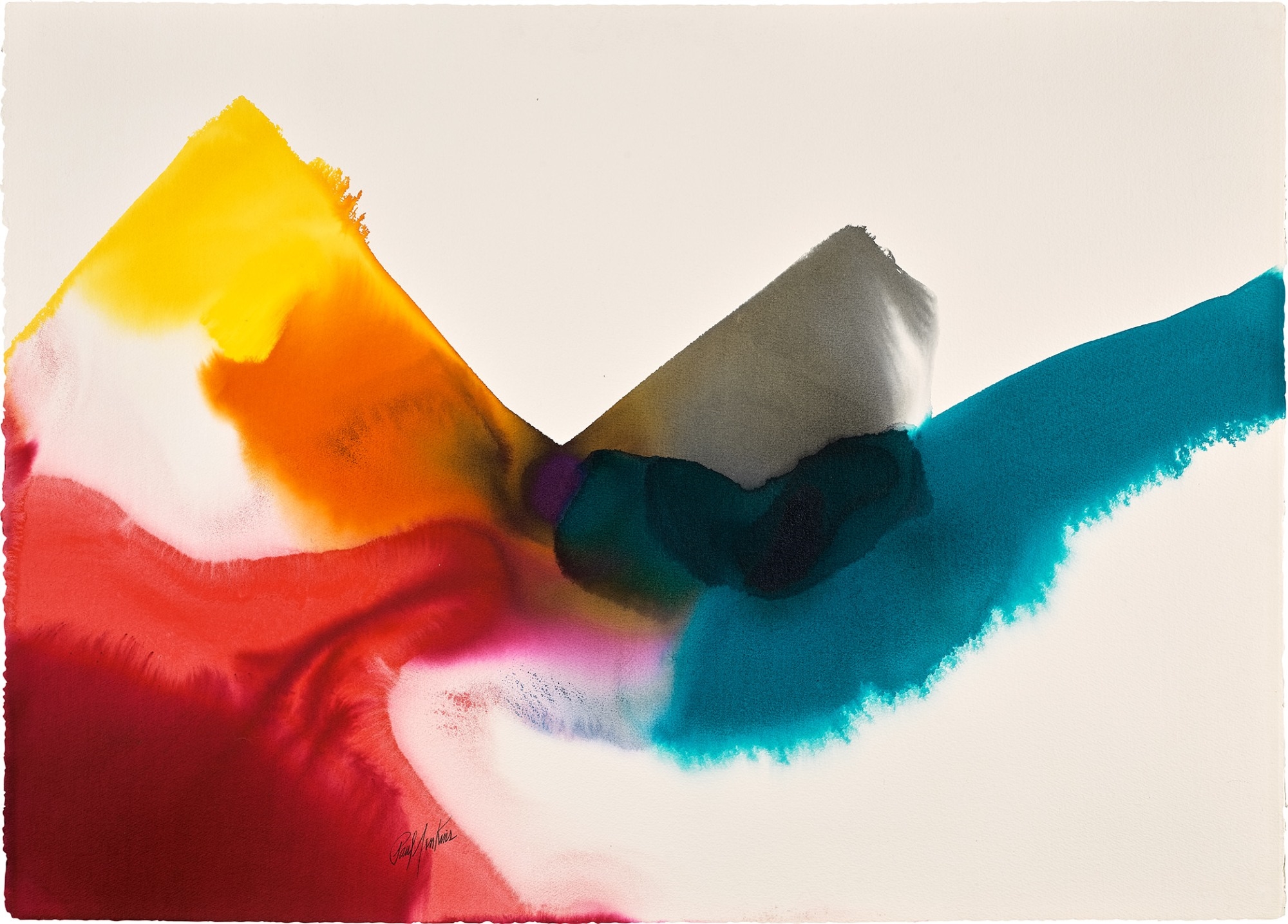 Paul Jenkins | Phenomena Yellow Thread (1962) | MutualArt