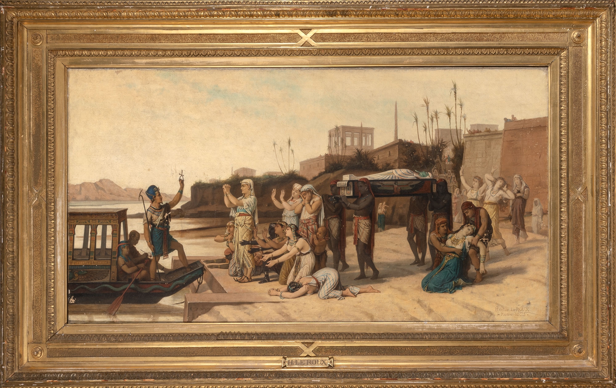 Louis Hector Leroux | Ancient Egyptian Funeral (1873) | MutualArt