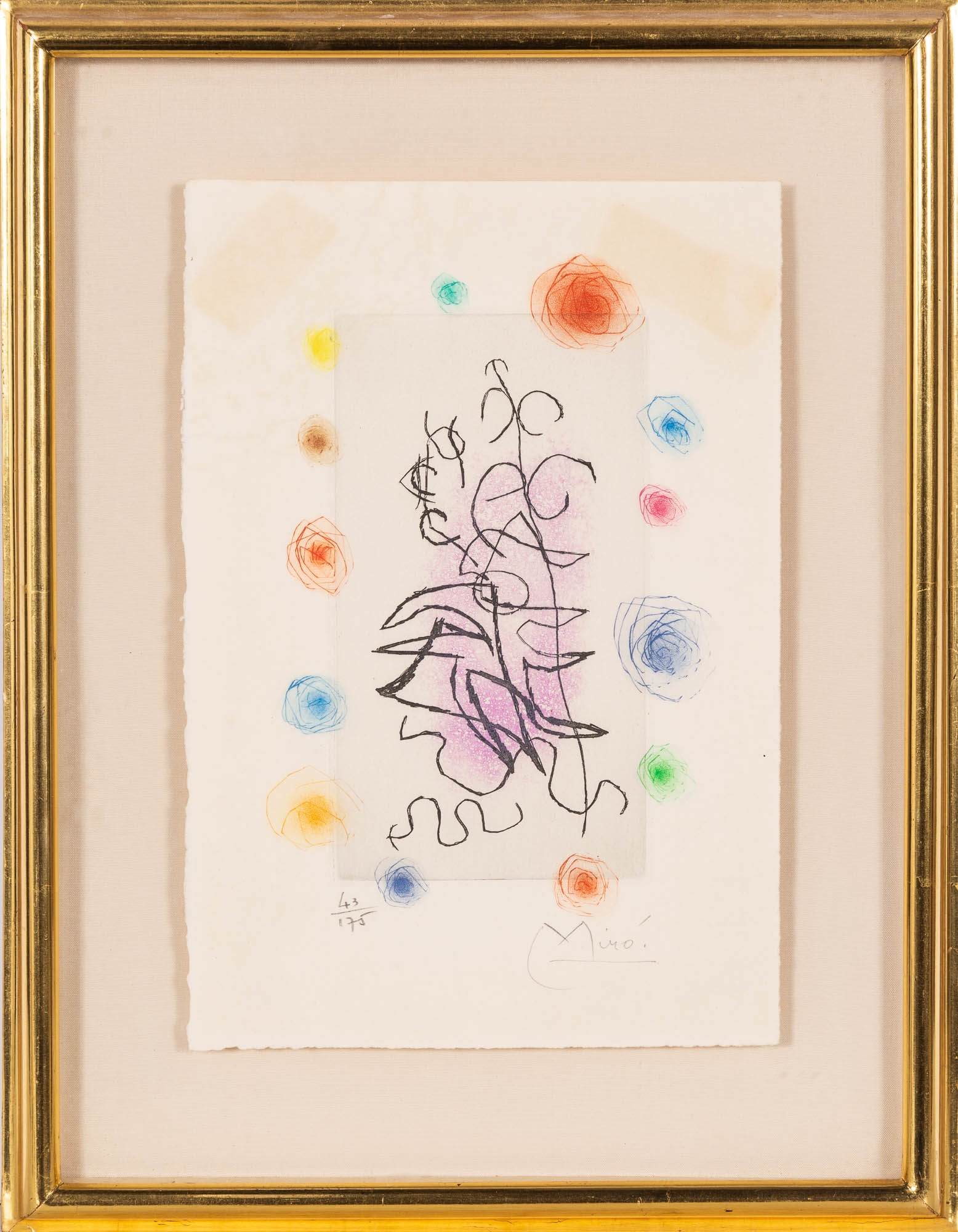 Joan Miró | Color etching and aquatint (1962) | MutualArt