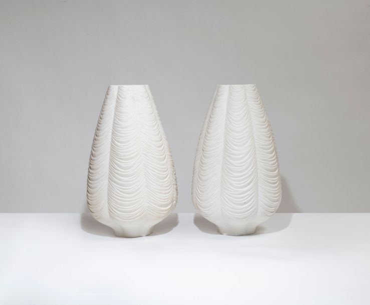 Jonathan Adler | Jonathan ADLER Pair of vases In white porcelain One ...