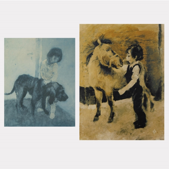 Martin Wallaert | Child with pony and Child with dog | MutualArt