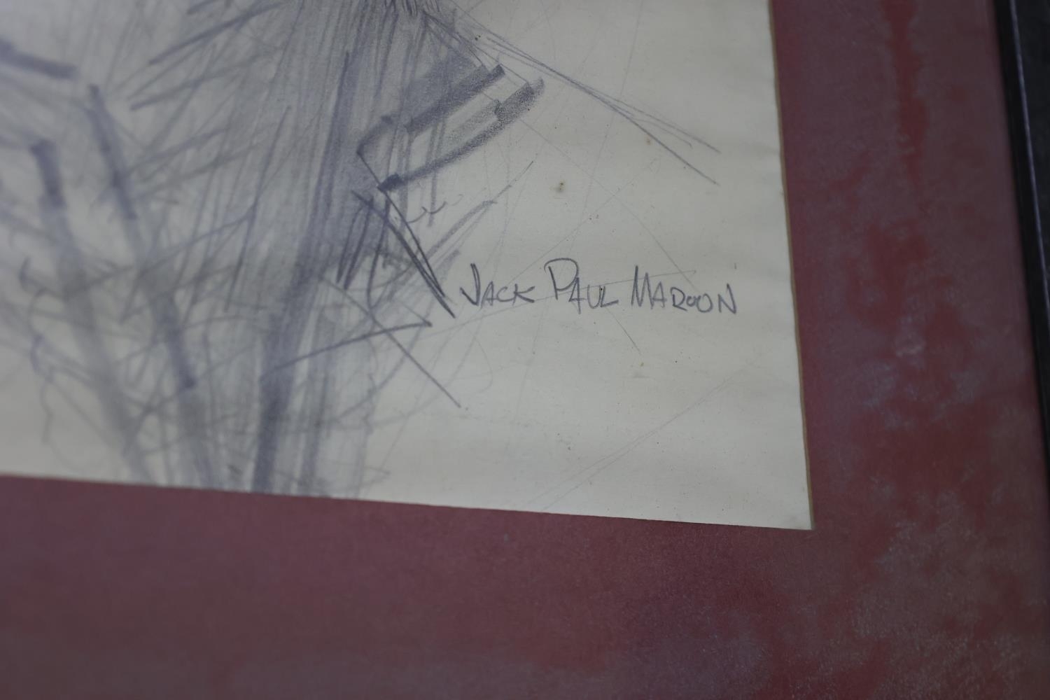 Jack Paul Maroon | Jack Paul Maroon Pencil Sketch of Man Approximately ...