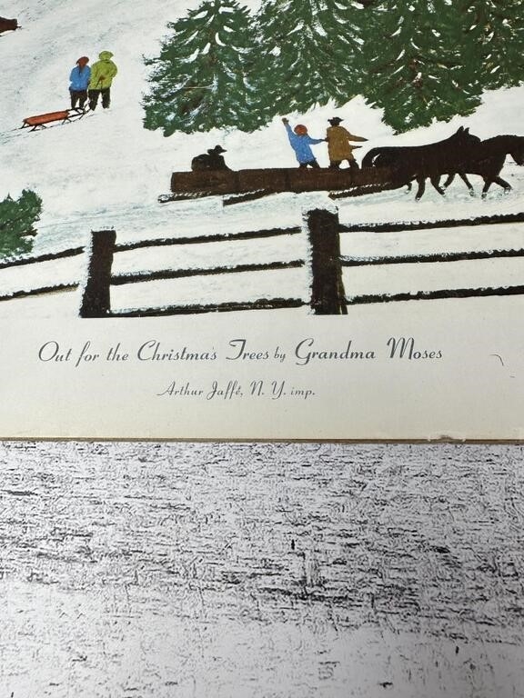 Grandma Moses | Grandma Moses Out for the Christmas Trees Print | MutualArt