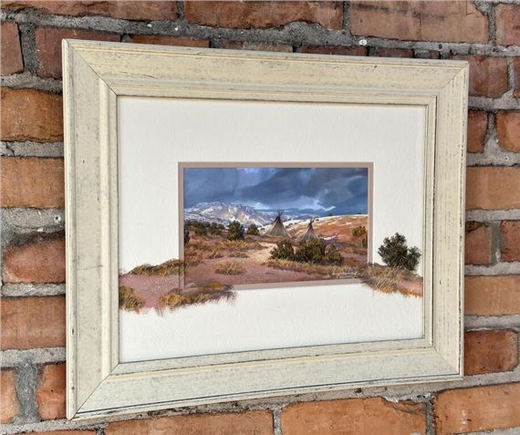 Guy Rowbury | Guy Rowbury Montana Indian Gouache Painting (1970s ...