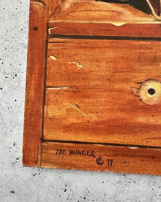 Ted Winger | Ted Winger Montana Oil on Board Painting | MutualArt