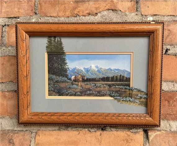 Guy Rowbury | Guy Rowbury Montana Indian Gouache Painting (1970s ...