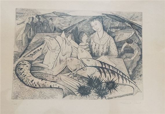 ROBERT TRAUT | Marchande de poisson | MutualArt