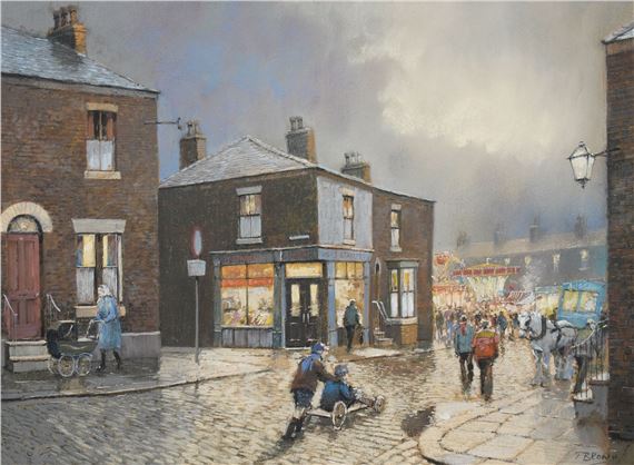 Tom Brown | Figures at a Town Fair | MutualArt