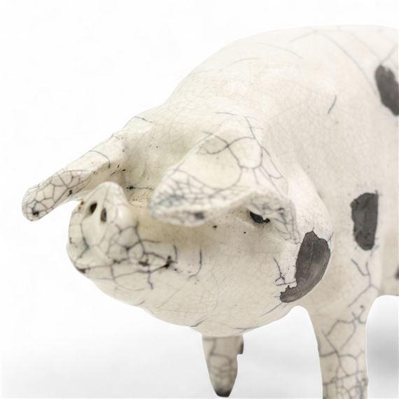 Lawson C. Rudge (Junior) | Raku fired model of a pig | MutualArt