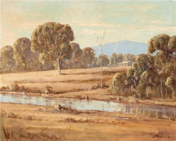 John Barry Haslam | Hunter Valley Landscape (1980) | MutualArt