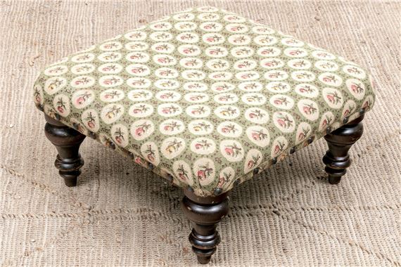 George Smith | Vintage Upholstered Hand Crafted Footstool By George ...