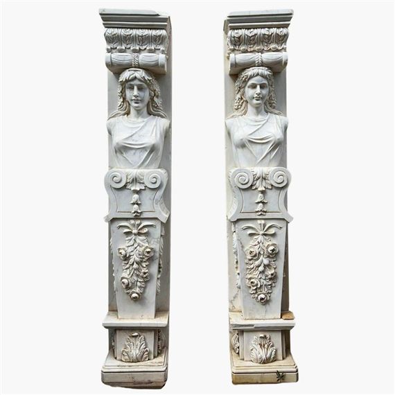 CARYATIDS | Pair of Large Caryatids | MutualArt