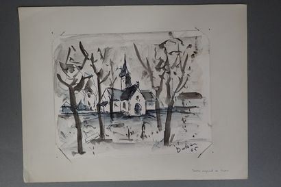 Roland Dubuc | Vue d'une église | MutualArt
