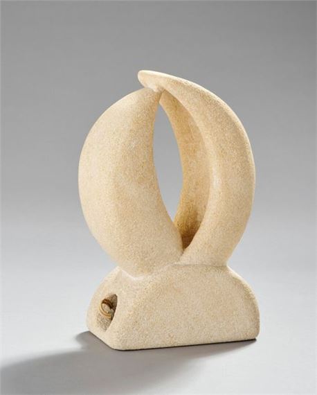 Pierre Albert Tormost | Free-form table lamp in carved stone (Circa ...