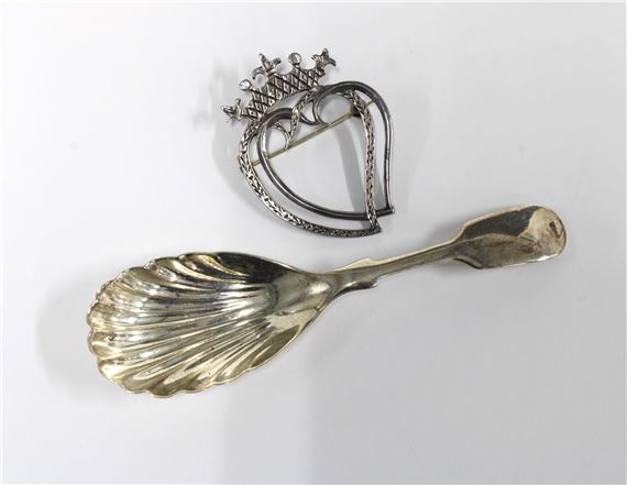 Sterling | Silver fiddle pattern caddy spoon (2005) | MutualArt