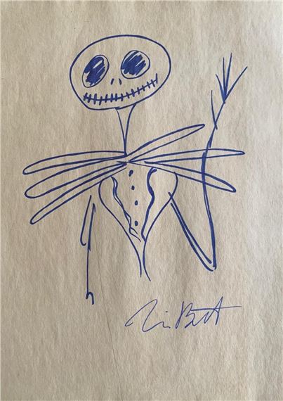 Tim Burton | Ink drawing, with a handwritten signature. (Circa 1990 ...